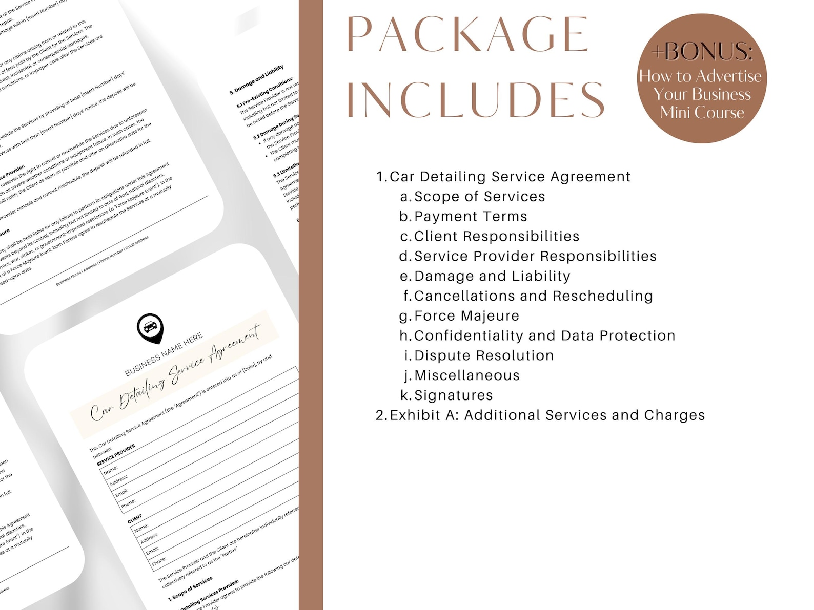 Car Detailing Contract Template: 7-page Car Wash Agreement (canva ...