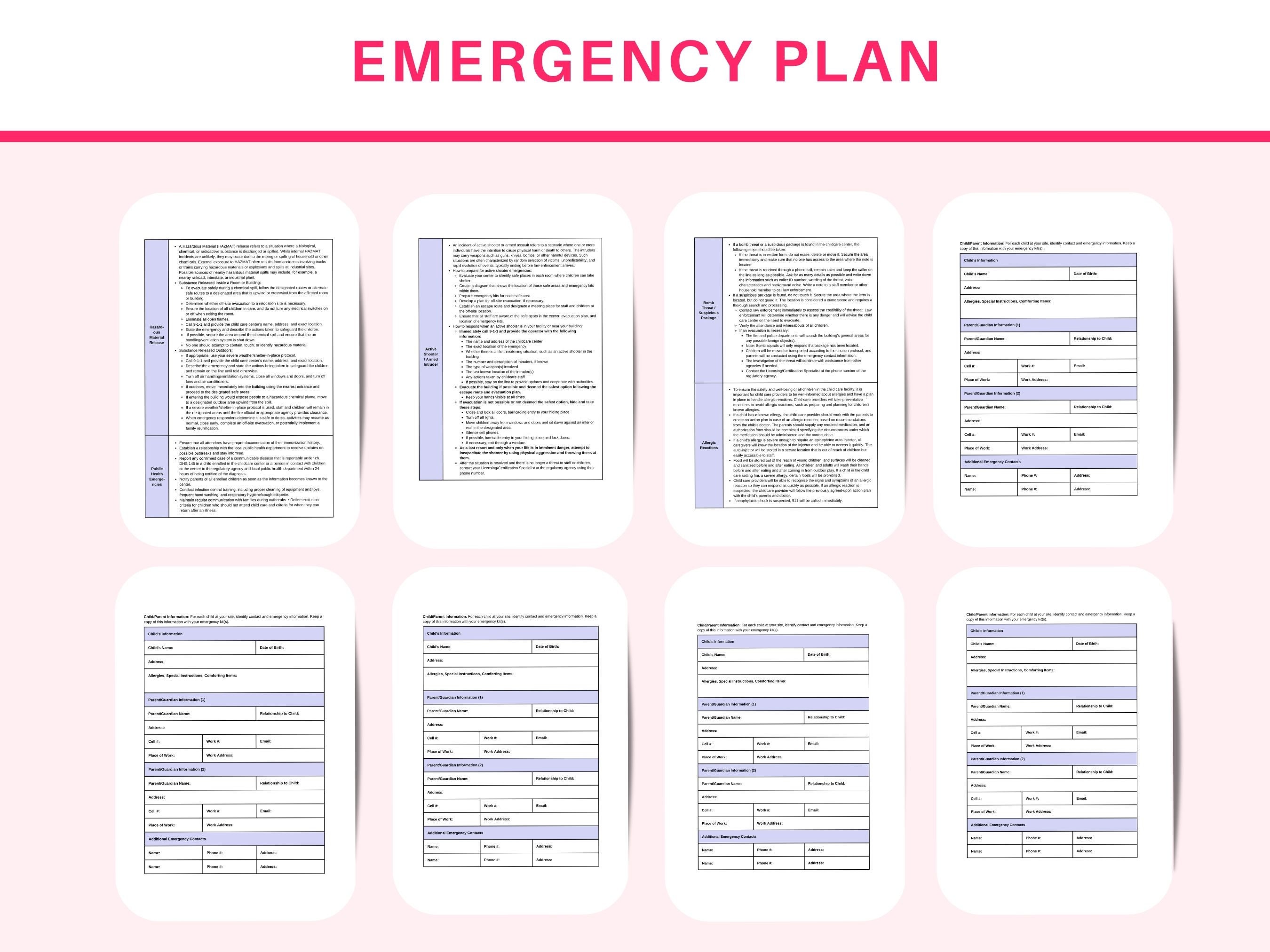 Family Emergency Plan Template
