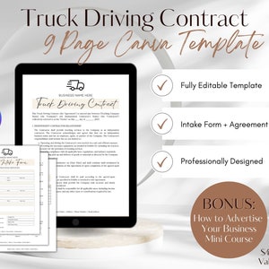 Truck Driving Contract, Truck Driver Contract Agreement PDF, Truck ...