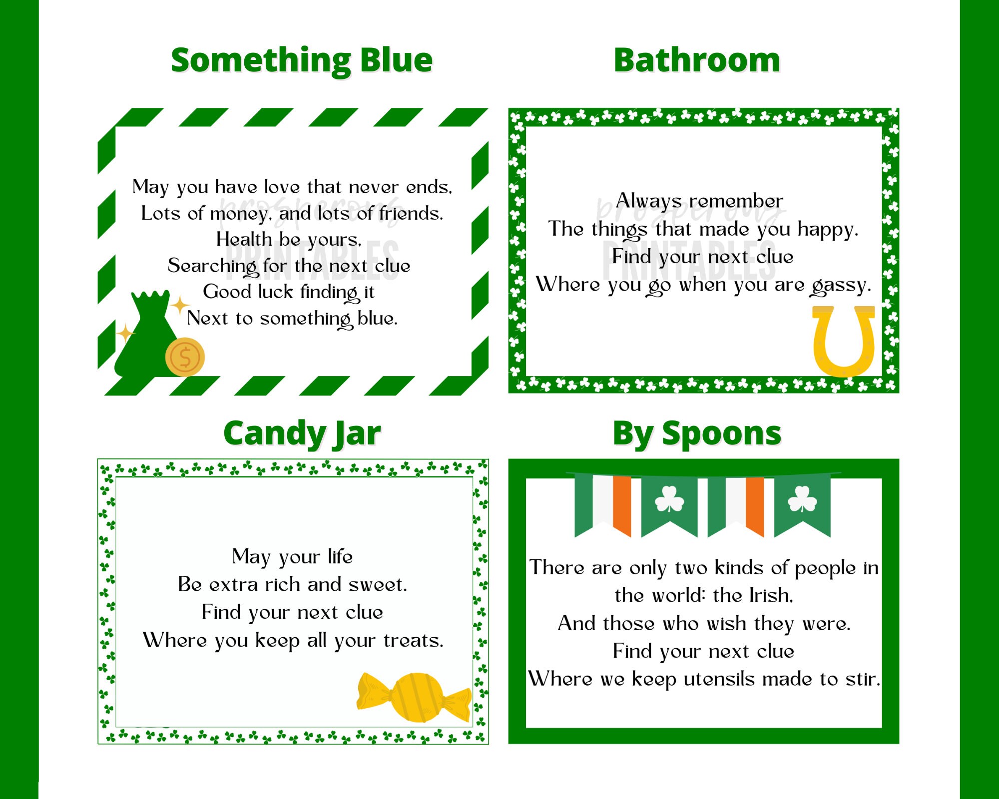 St Patricks Day Scavenger Hunt Saint Patricks Day Treasure - Etsy