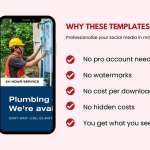 Plumber Instagram Templates: 100+ Social Media Posts (canva Editable ...