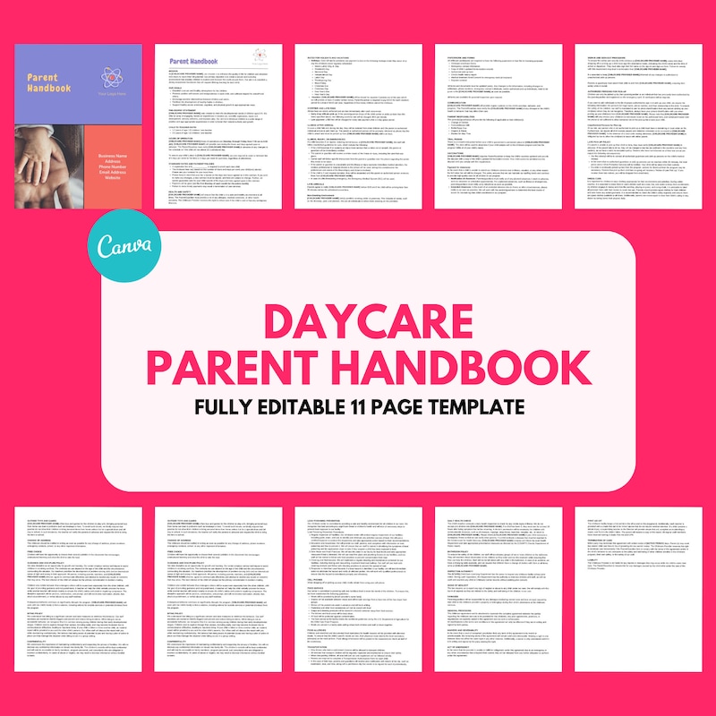 Daycare Policy Handbook - Etsy