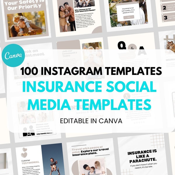 Insurance Social Media Template - Etsy