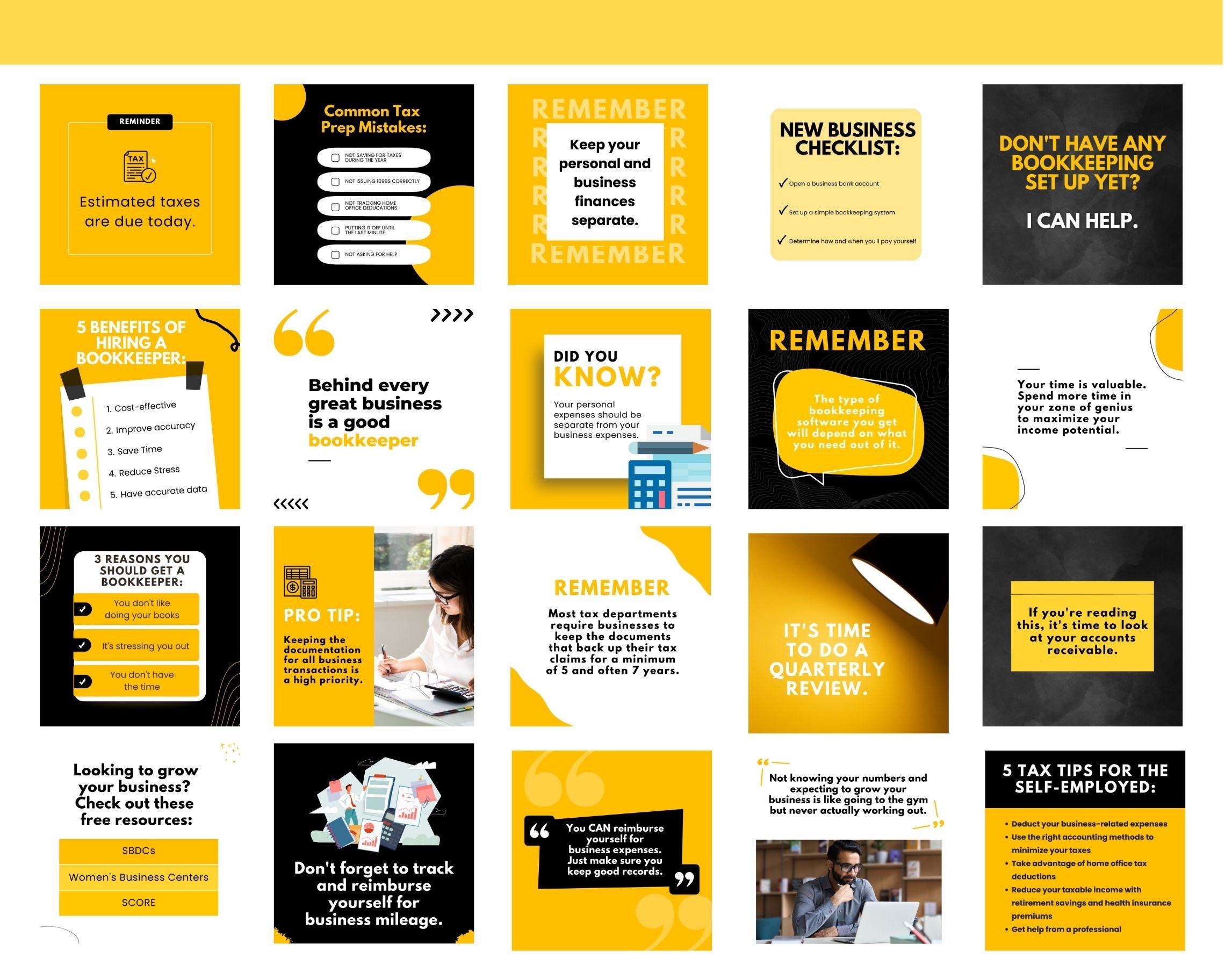 Bookkeeping Social Media Posts Bookkeeping Facebook Posts - Etsy Canada