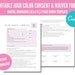 Hair Stylist Consultation Forms Hair Color Waiver Form | Etsy