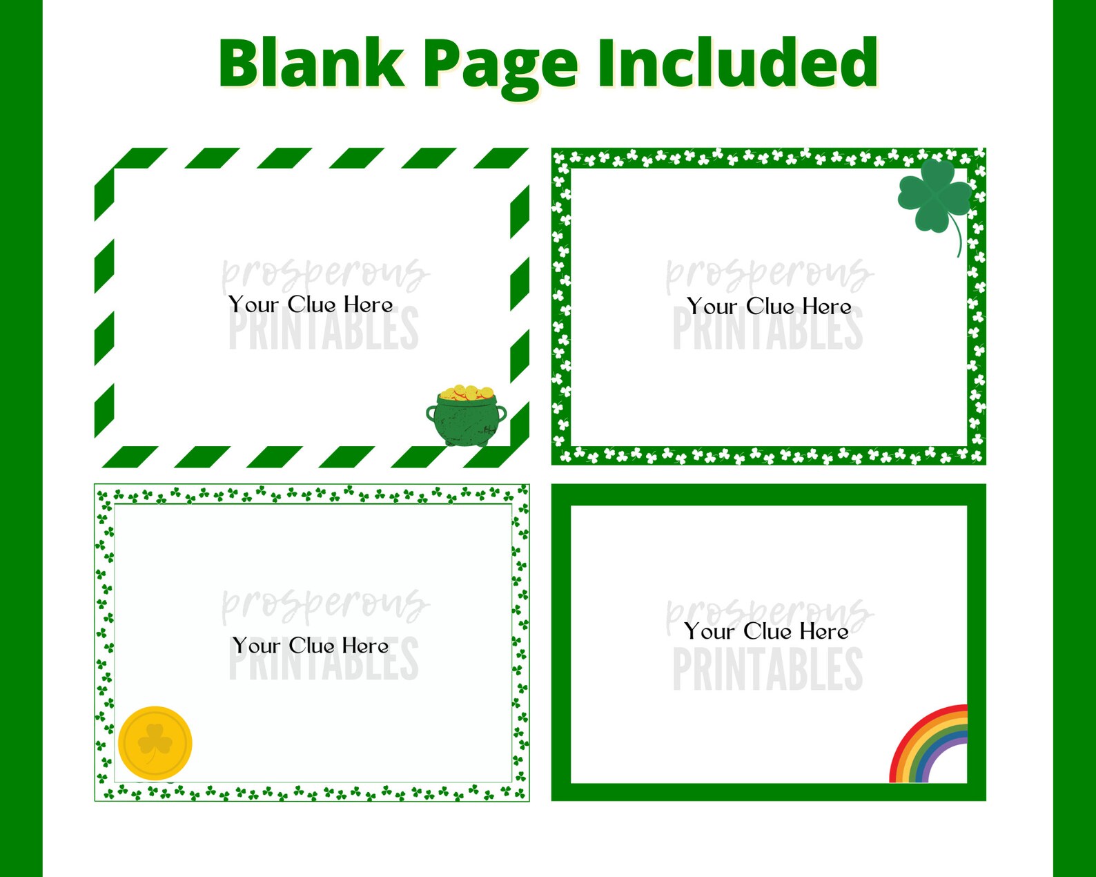 St Patricks Day Scavenger Hunt Saint Patricks Day Treasure - Etsy