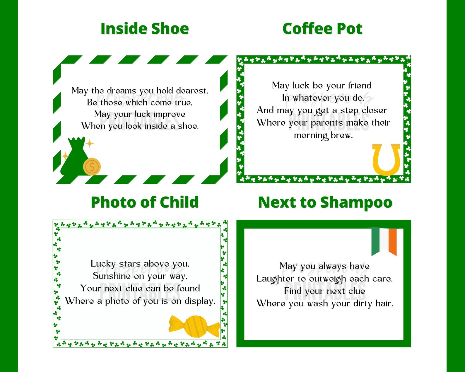 St Patricks Day Scavenger Hunt Saint Patricks Day Treasure - Etsy