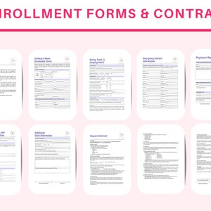 Daycare Starter Kit: Editable Forms & Contract Templates (canva) - Etsy
