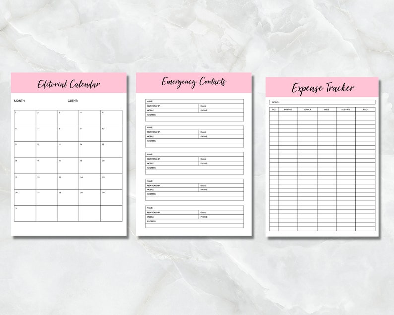 Virtual Assistant Business Planner Freelance Assistant | Etsy