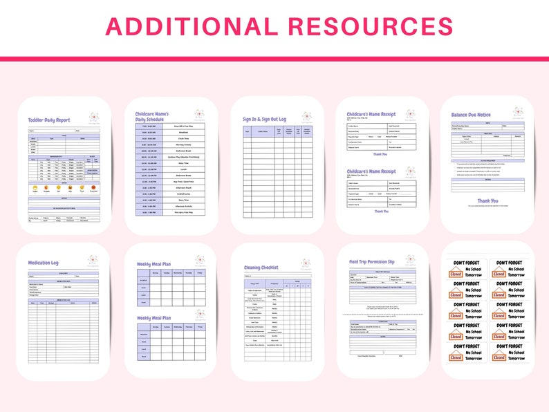Daycare Starter Kit: Editable Forms & Contract Templates (canva) - Etsy