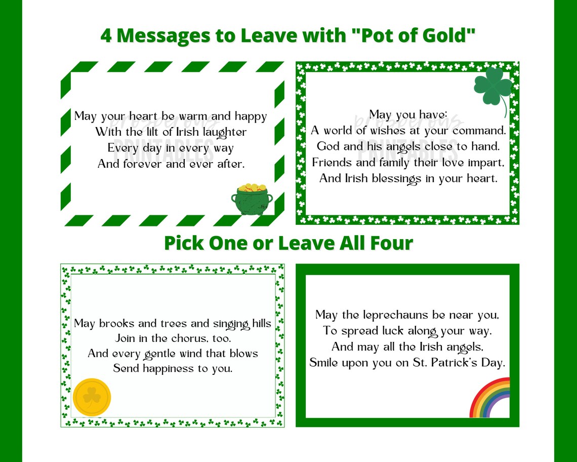 St Patricks Day Scavenger Hunt Saint Patricks Day Treasure - Etsy