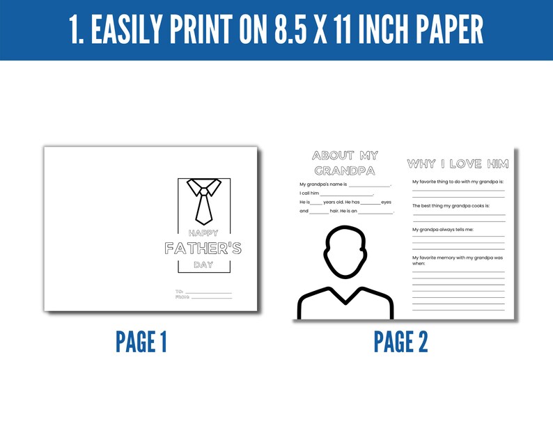 Grandpa Father's Day Card Printable Father's Day Gift - Etsy