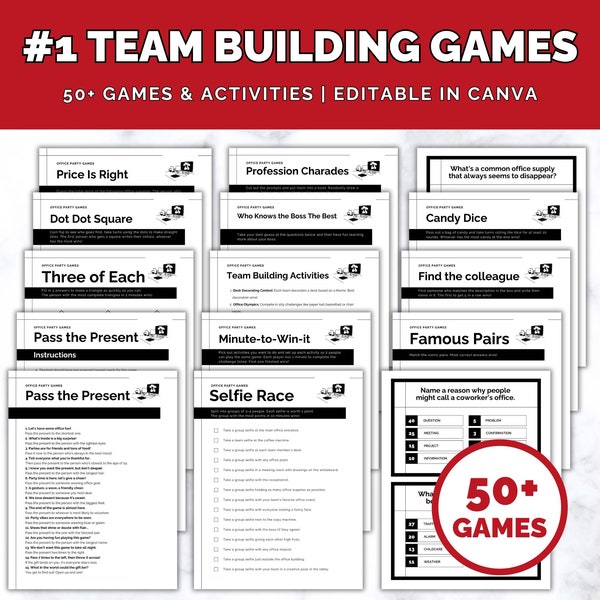 Team Building Games for Work - Etsy