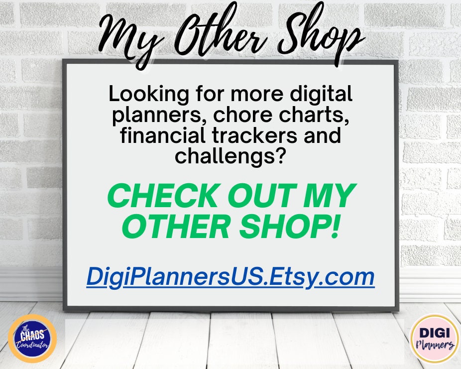 Bundle Family Organizer Chore Chart Allowance Chart Bundle Printable ...