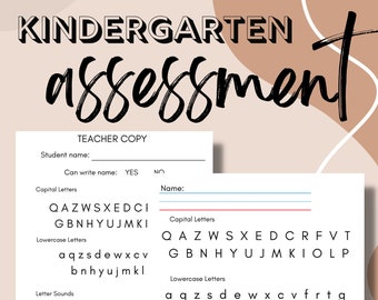 Kindergarten Readiness Assessment Packet-easy TO USE - Etsy