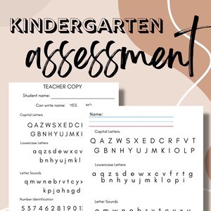 End of Year Kindergarten Assessment - Etsy