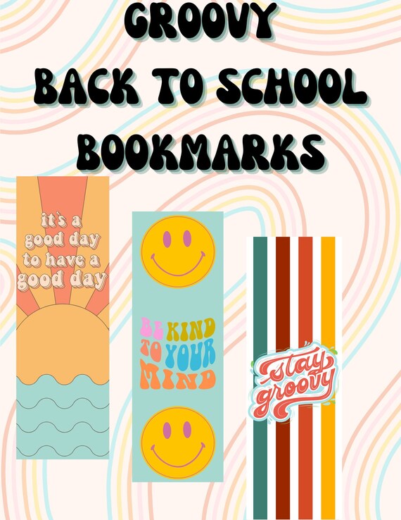 GROOVY BOOKMARKS Back to School - Etsy