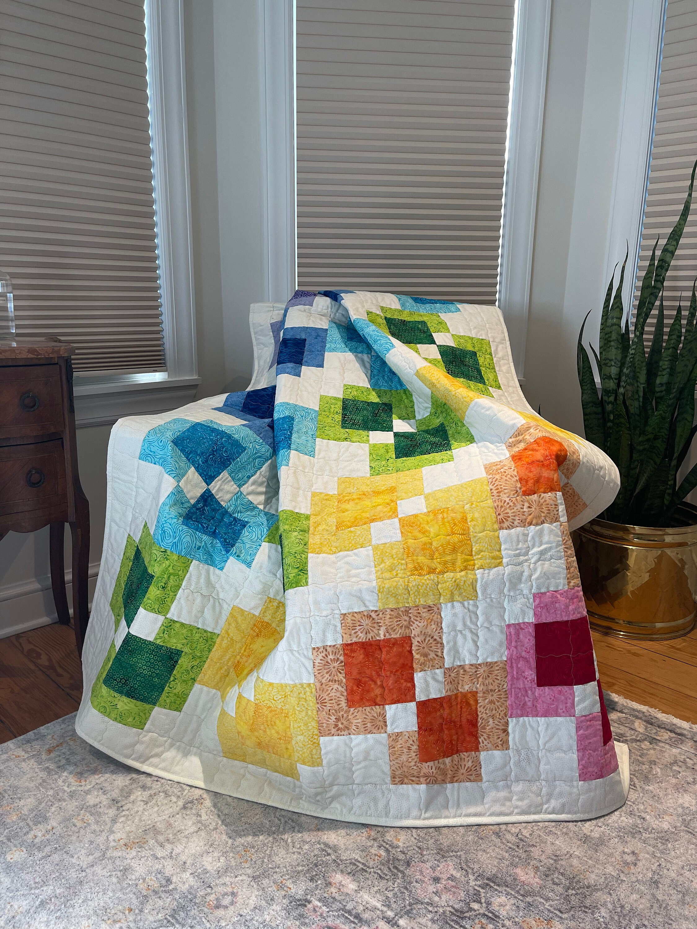 Rainbow Parade Quilt Pattern Beginner Friendly Pattern With Step by ...