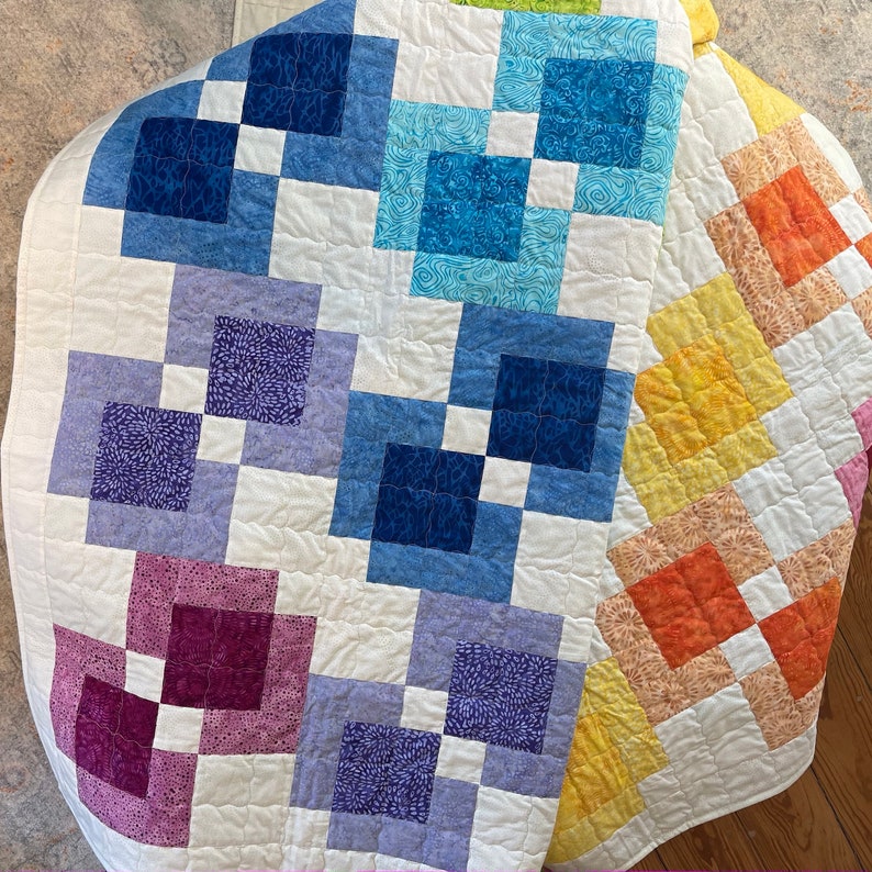 Rainbow Parade Quilt Pattern Beginner Friendly Pattern With Step by ...