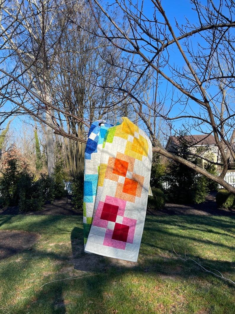 Rainbow Parade Quilt Pattern Beginner Friendly Pattern With Step by ...