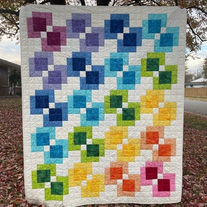 Rainbow Parade Quilt Pattern - Beginner Friendly Pattern With Step by ...