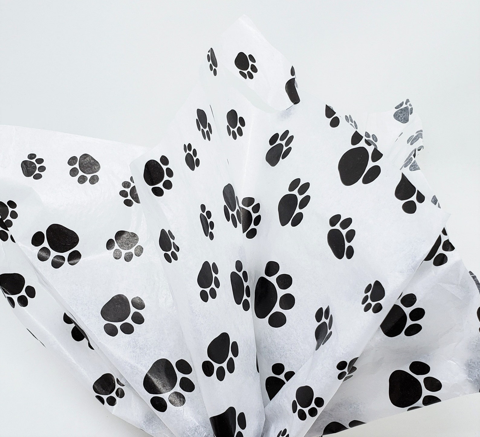 Paw Print Tissue Paper Black and White Tissue Paper Large - Etsy