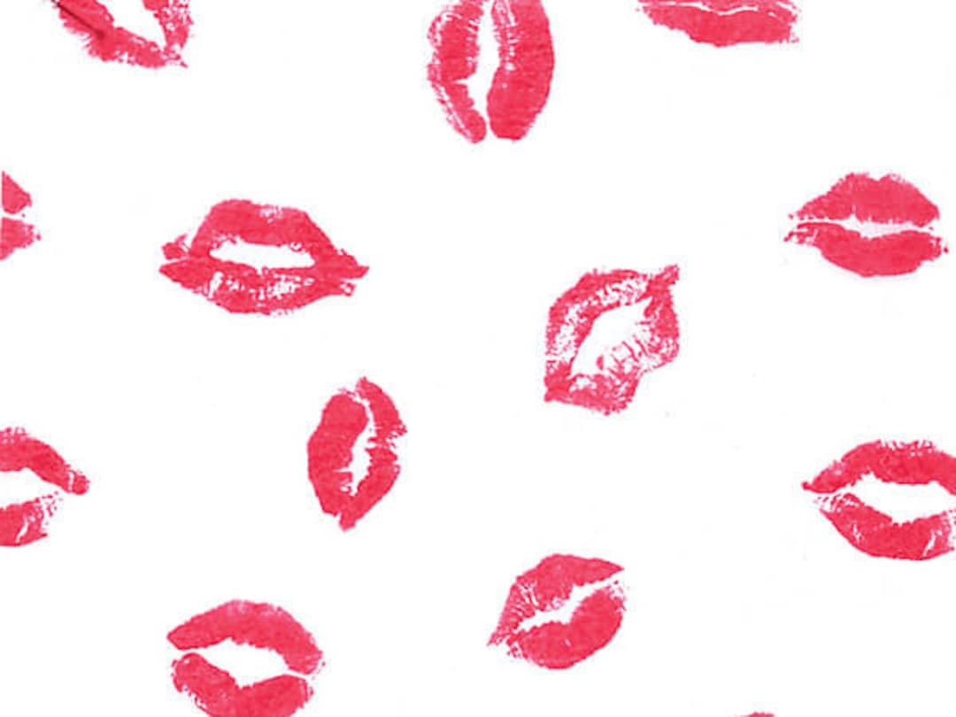 Lipstick Kisses Tissue Paper, Valentine Tissue Paper, Valentines Day 20 ...