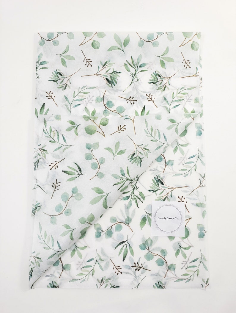 Eucalyptus Tissue Paper Botanical Tissue Paper Spring Tissue | Etsy