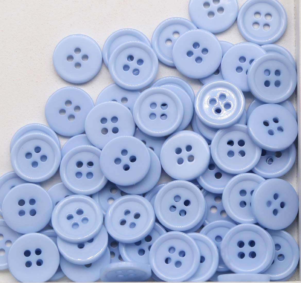Light Blue Buttons 5/8 Inch, Sewing Buttons, 80 Pc - Etsy