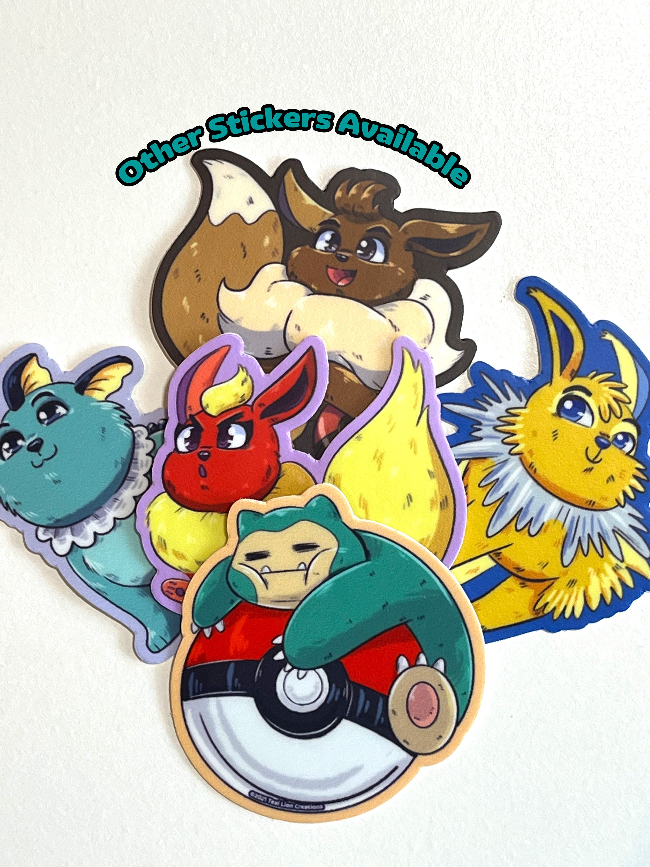 Flareon Sticker Pokemon Pokeball Gift for Gamers Gift for Boy or Girl ...