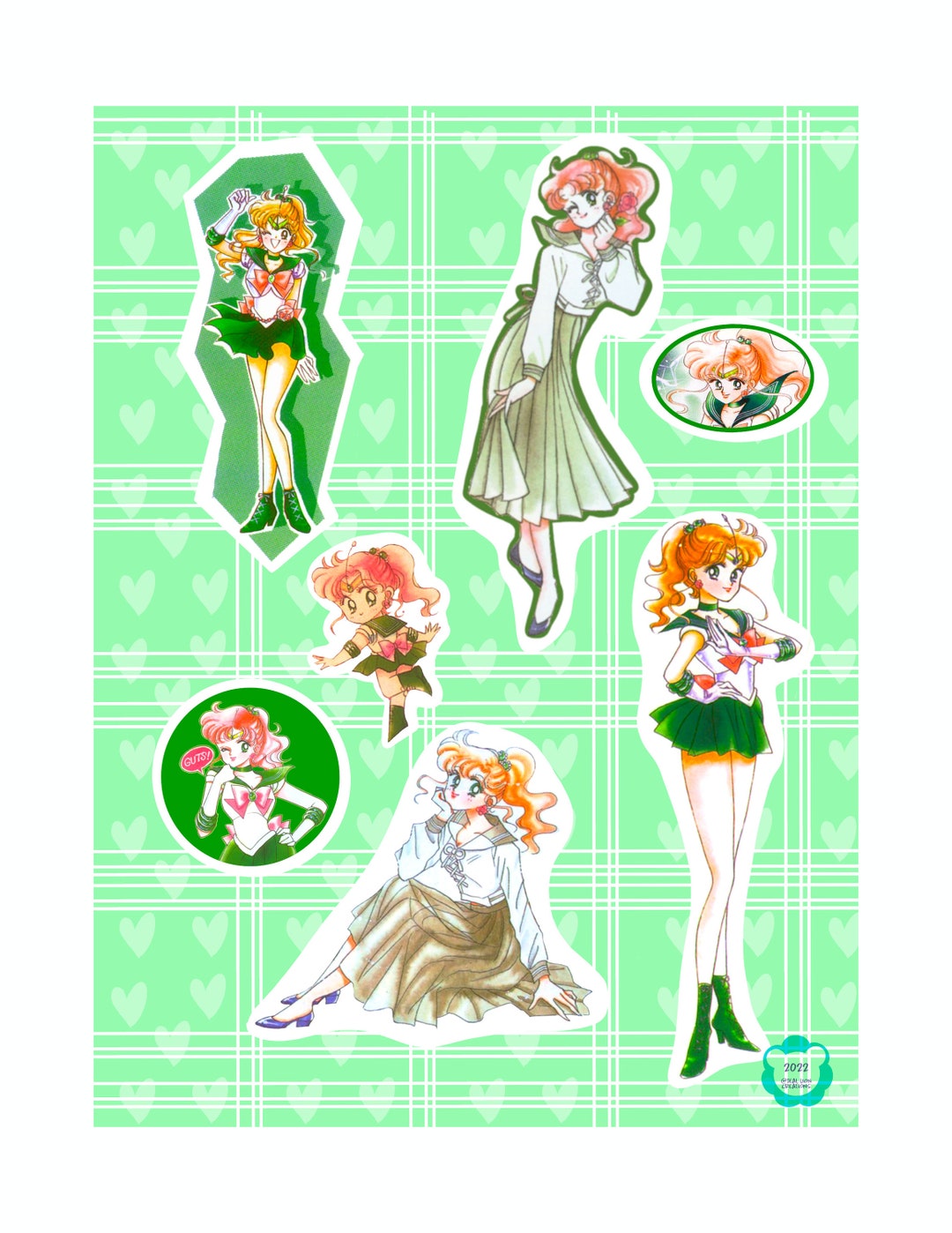 Sailor Jupiter - Sticker Sheet - Makoto Kino - Sailor Moon - Bullet ...