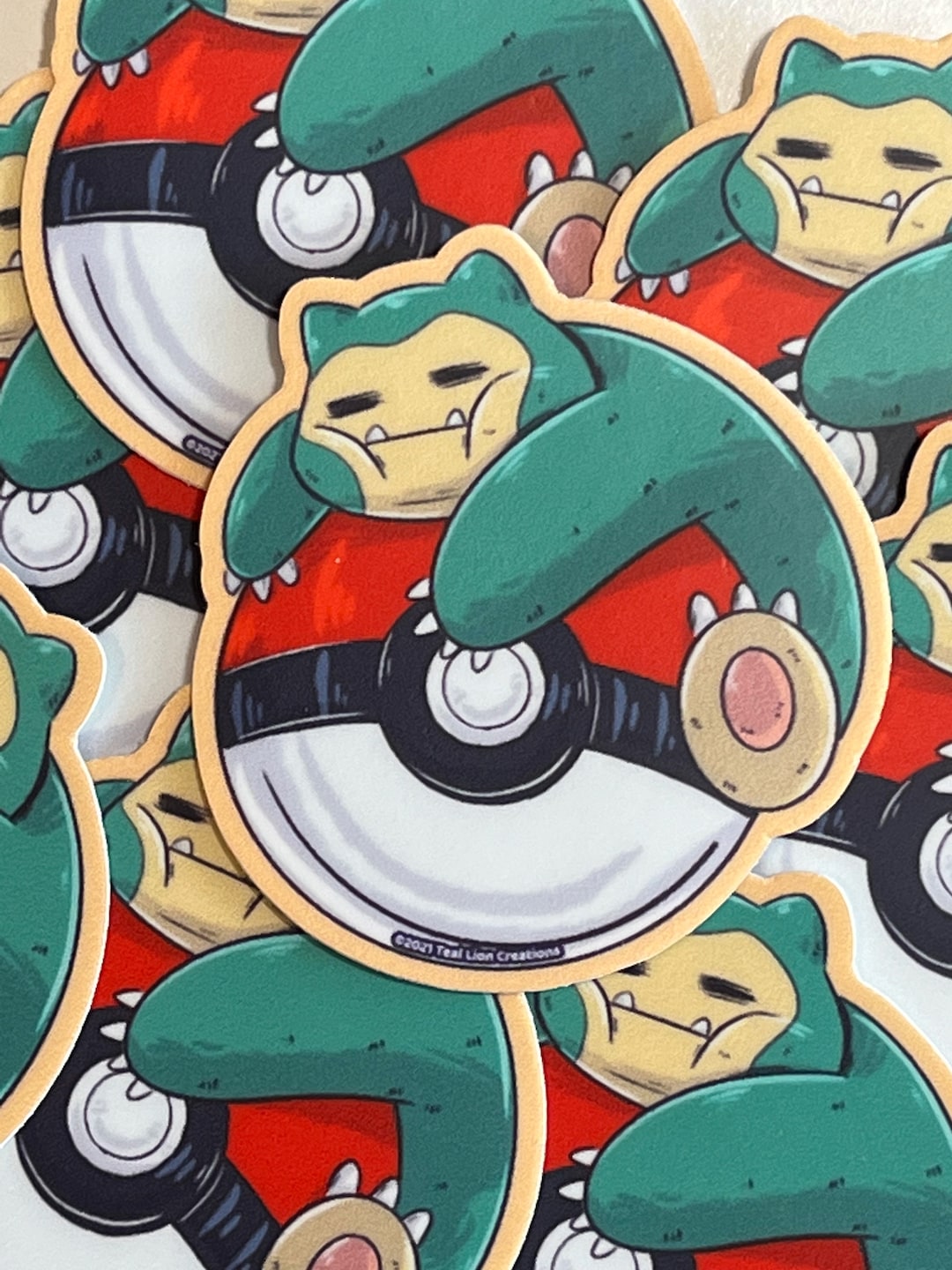 Snorlax Sticker - Pokemon - Pokeball - Gift for Gamers - Gift for Boy ...