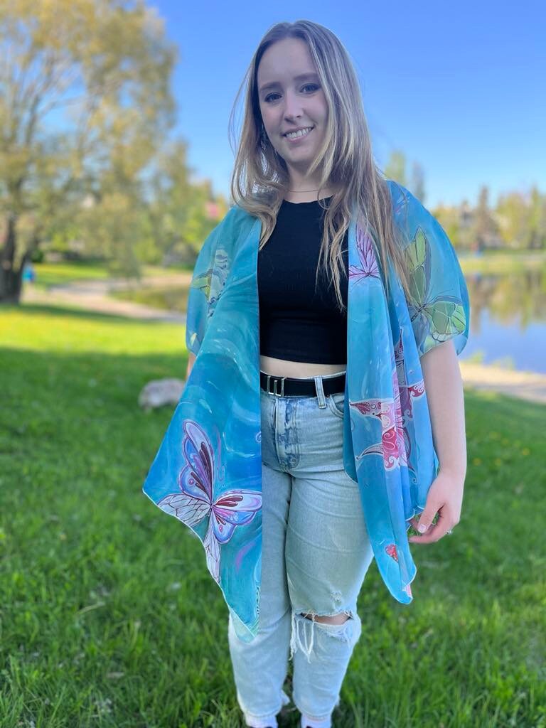 Whimsical Butterfly Draped Kimono - Etsy