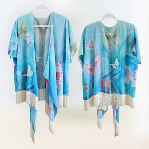 Whimsical Butterfly Draped Kimono - Etsy