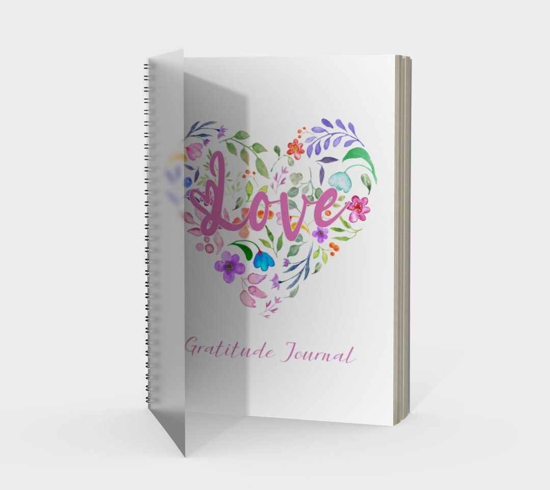Floral Love Heart Gratitude Journal - Etsy