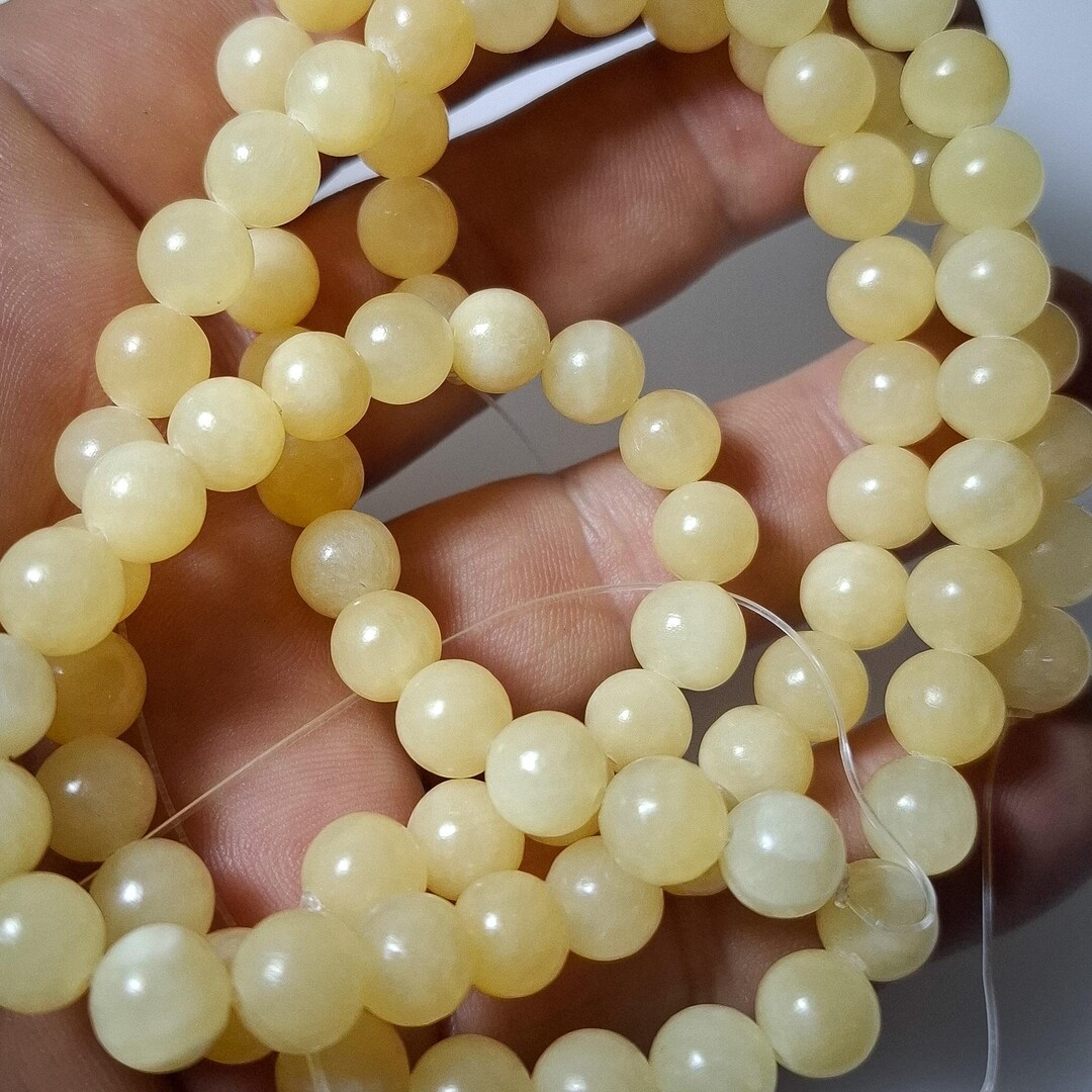 Yellow Calcite Beads 8mm, 40cm String Natural Round Beads - Etsy
