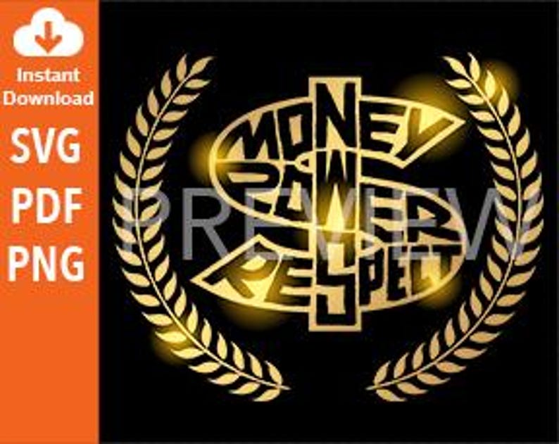 Money Symbol, Dollar Sign, Money Power Respect, Digital Art Download ...