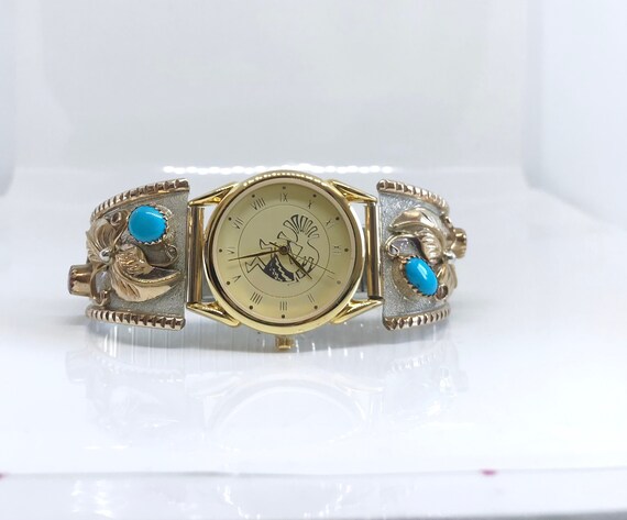 Coral And Gold Watch