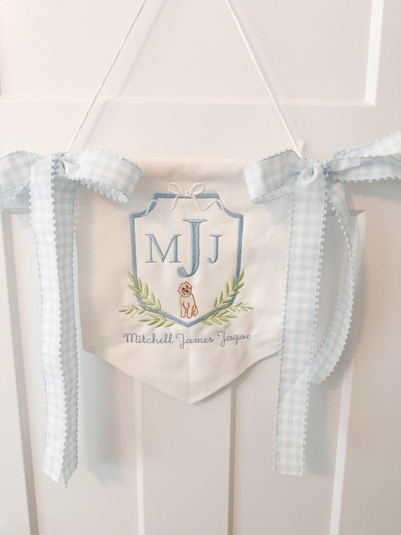 Baby Dog Banner, Baby Door Hanger, Newborn Announcement, Decor, Dog ...