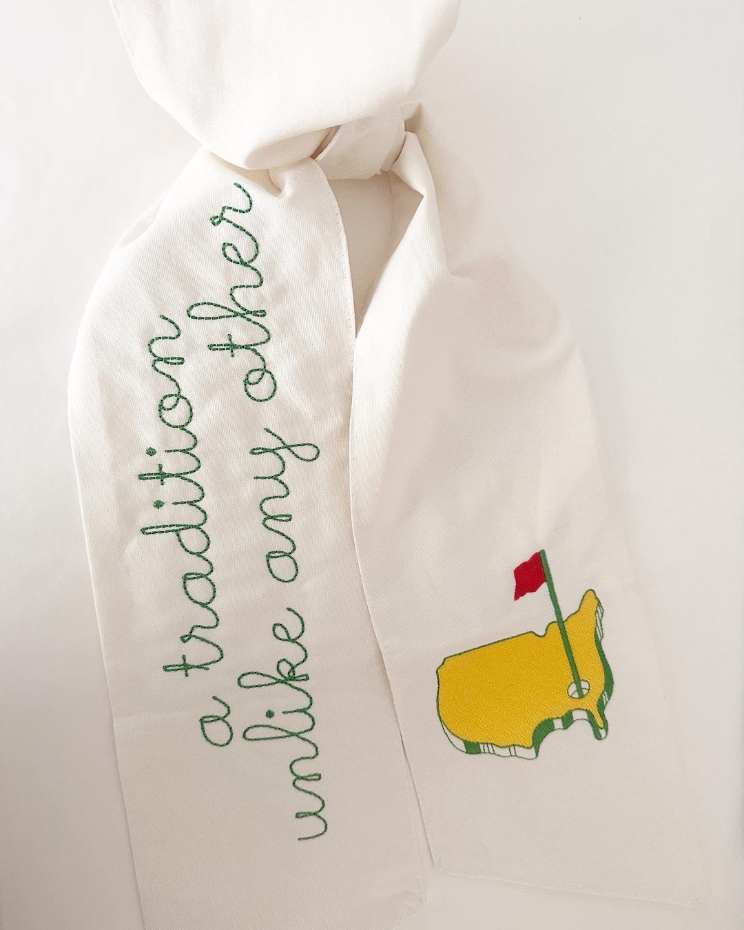 Masters Themed Wreath Sash, Masters, Wreath Sash, Personalized Wreath ...