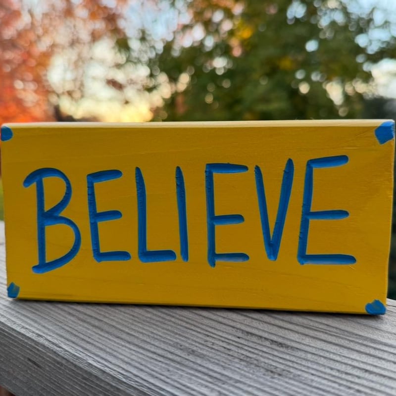 Believe Sign - Etsy