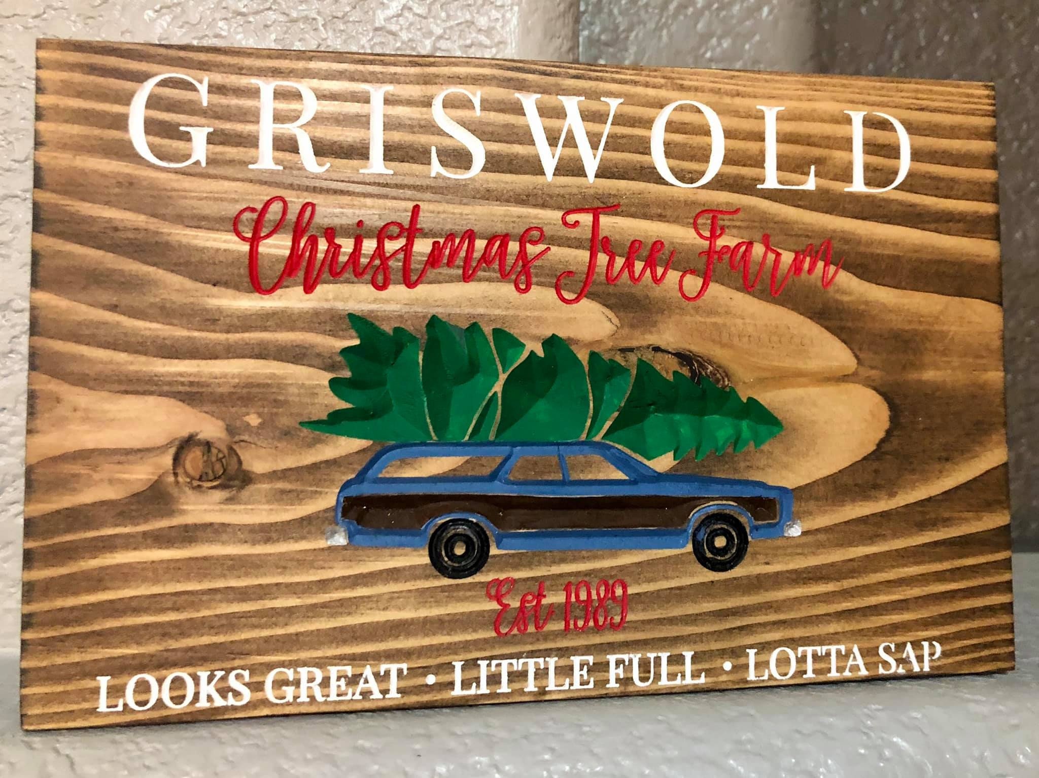 Griswold Family Tree Farm table top sign | Etsy