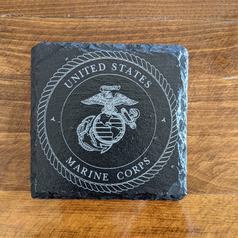 Marine Corps Tile Coasters / USMC Coasters | Etsy