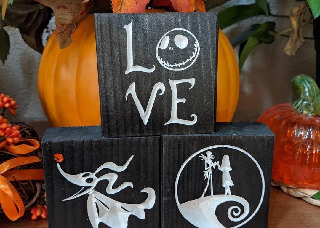Nightmare Before Christmas Trio of Table Top Signs - Etsy