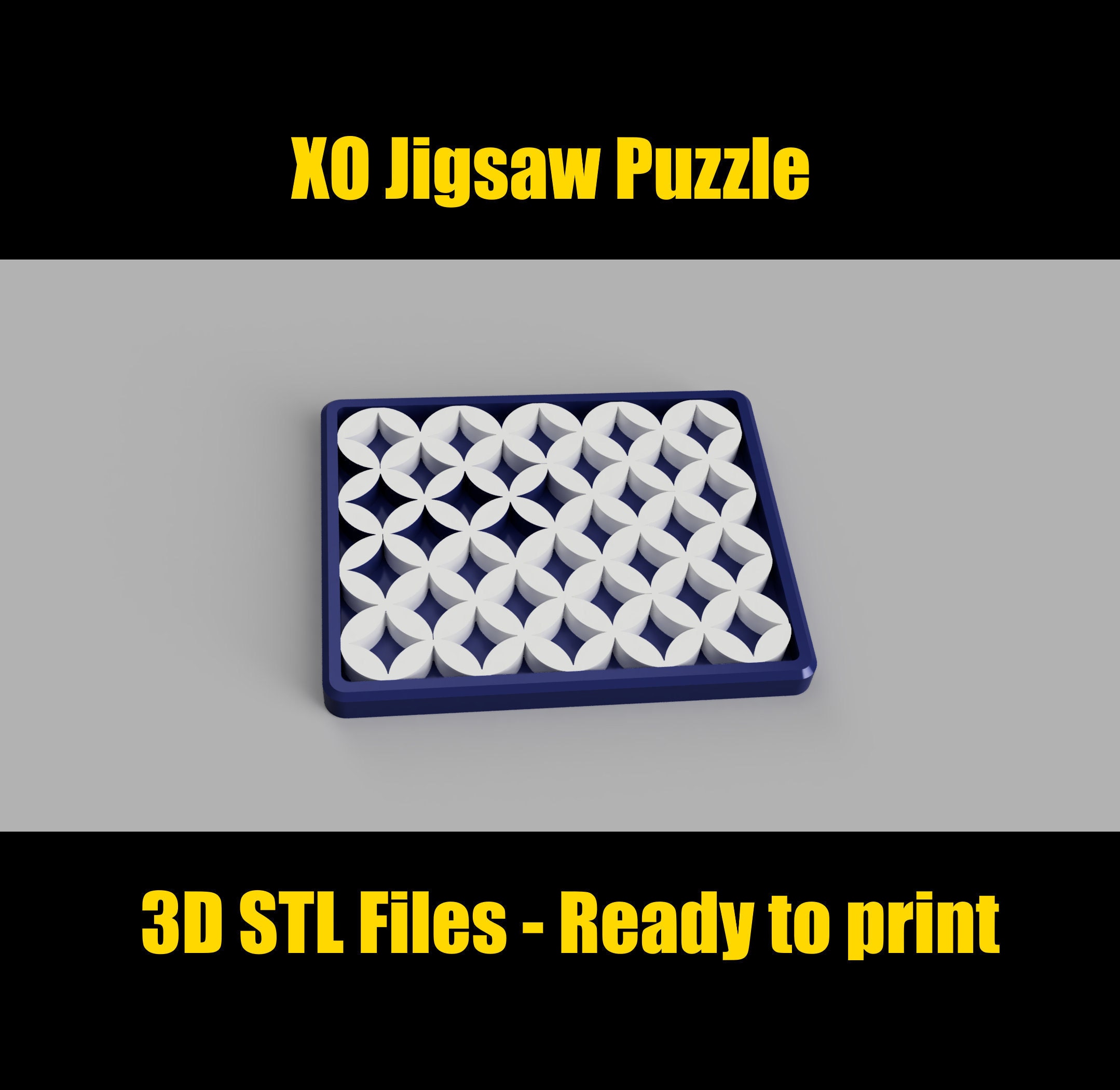 XO Jigsaw Puzzle - Digital STL Files - Etsy