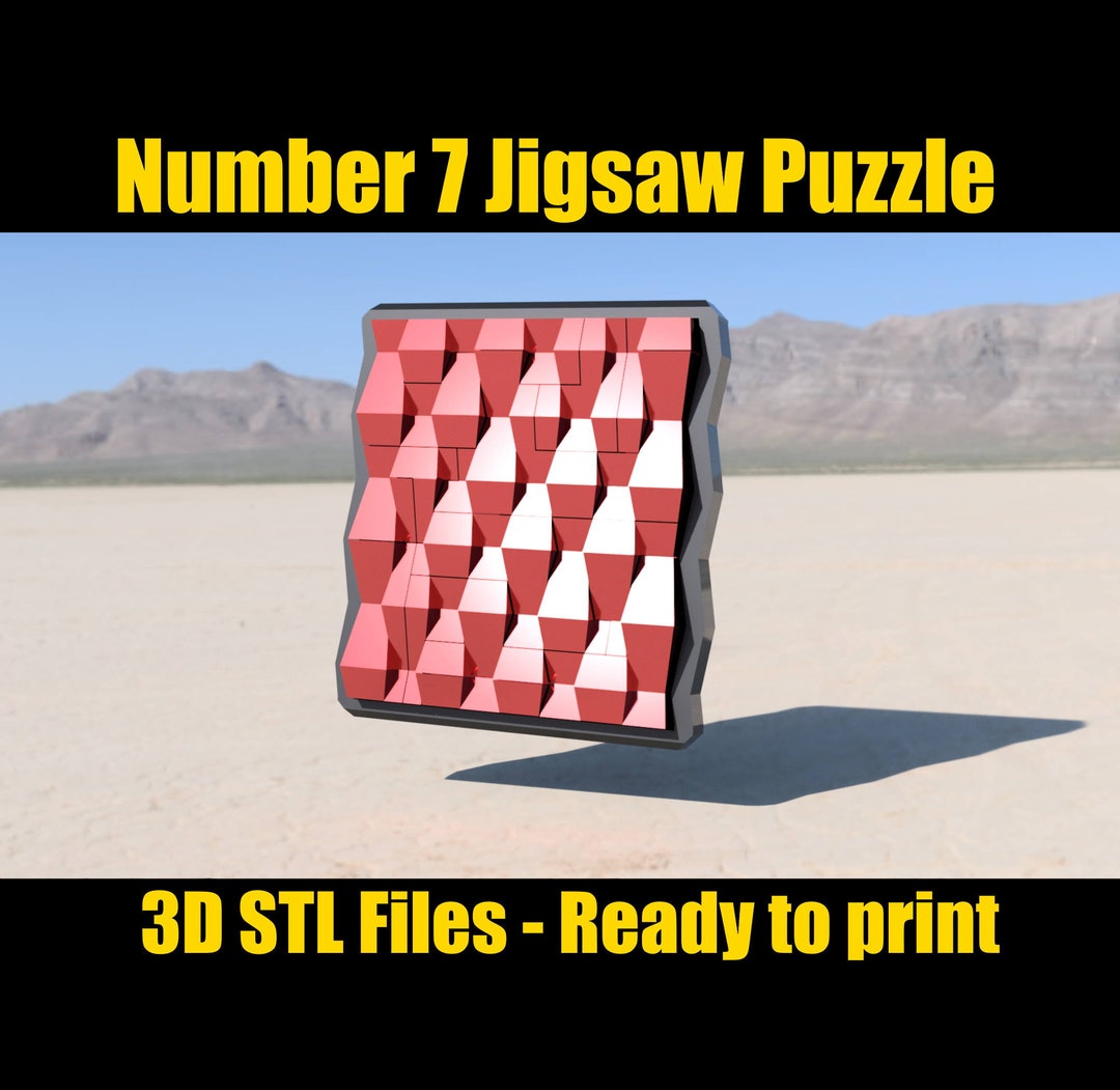 Number 7 Jigsaw Puzzle - Digital STL Files - Etsy