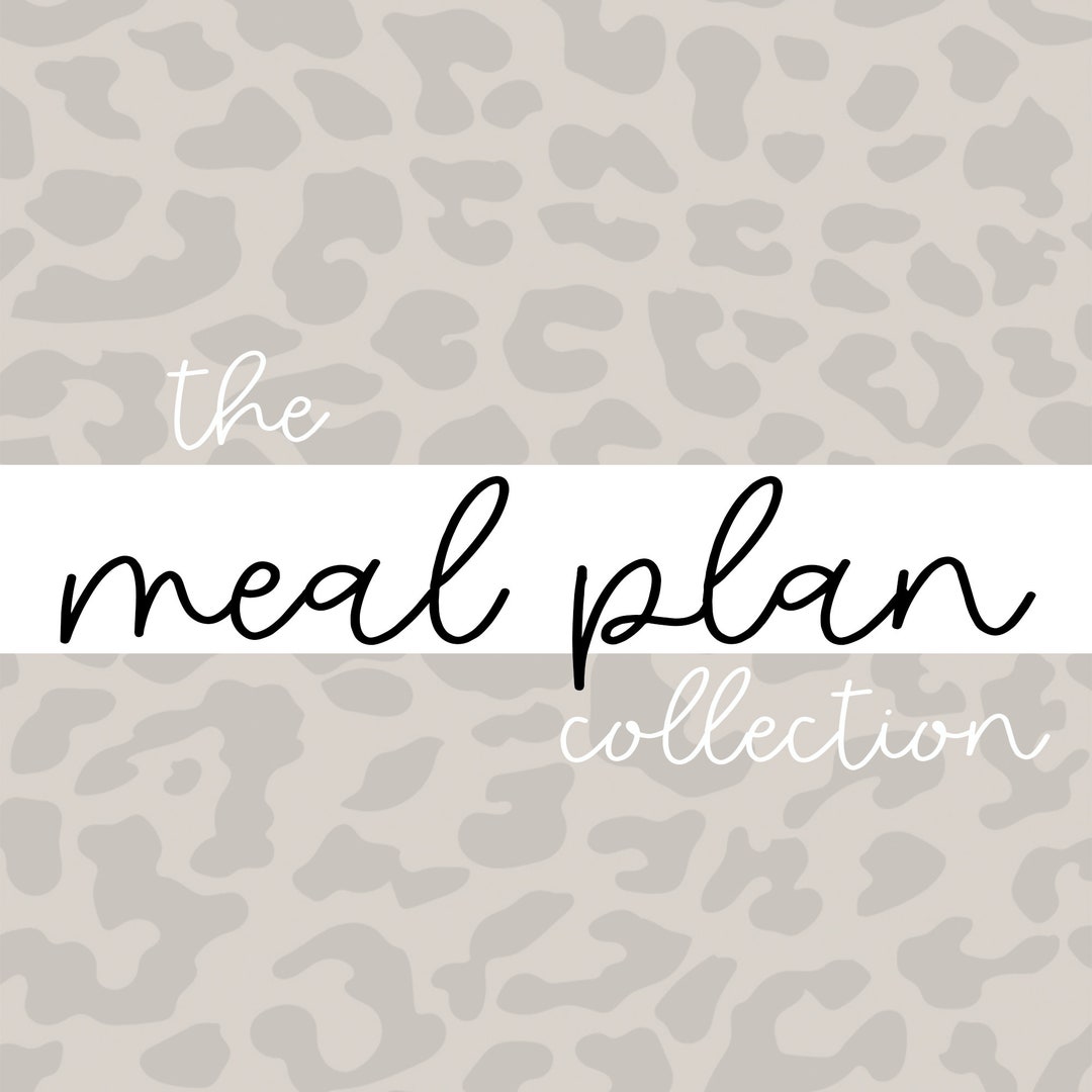 Meal Plan Collection: Printable Planner Stickers for Influencers ...