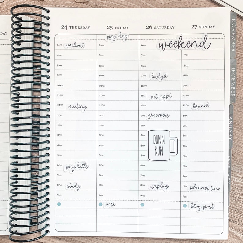 Printable Rae Dunn Inspired Planner Stickers for the Cricut - Etsy