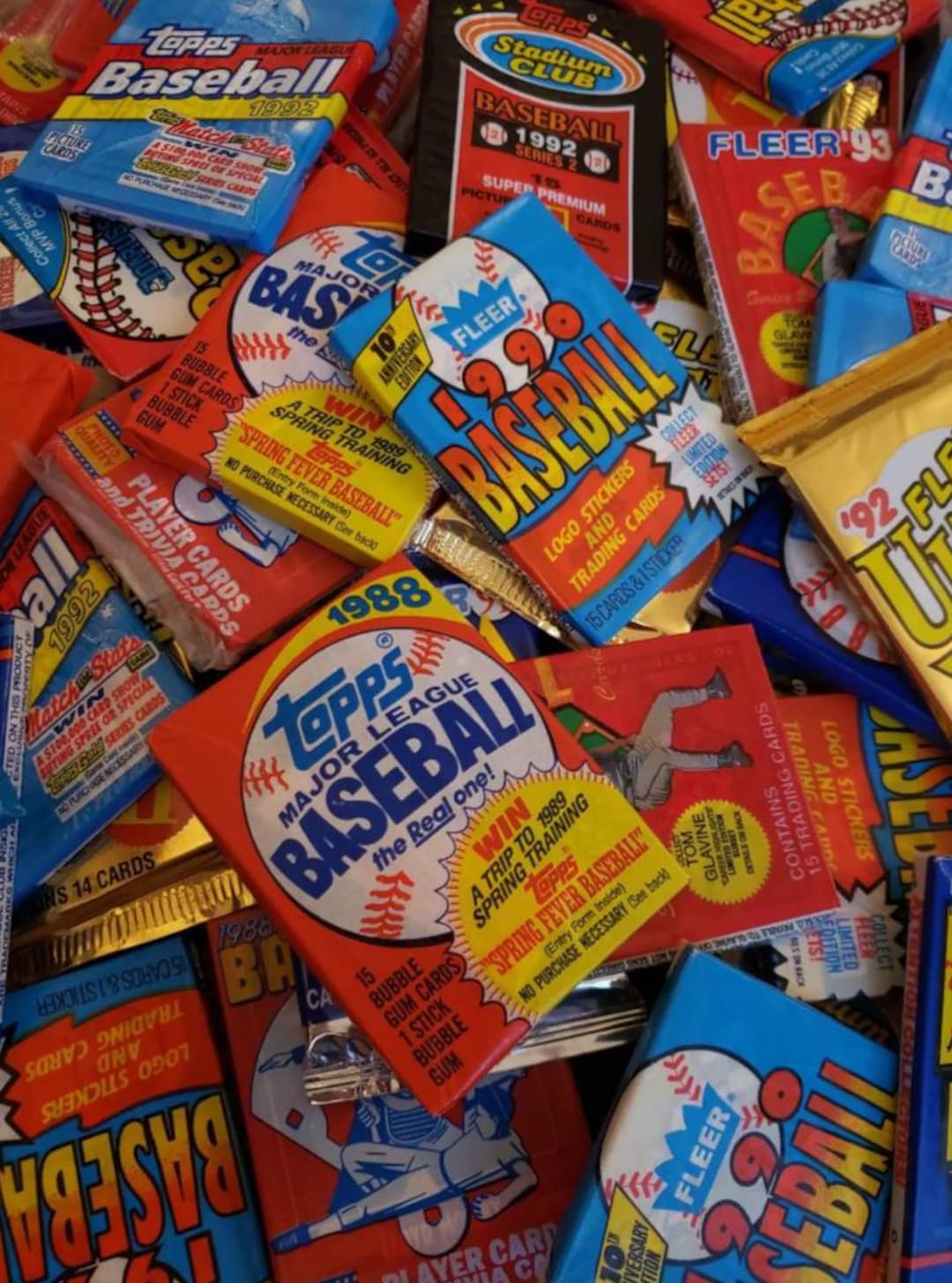 100 Old Vintage Baseball Cards ~ Sealed Wax Packs! | Iconic Cards - Etsy