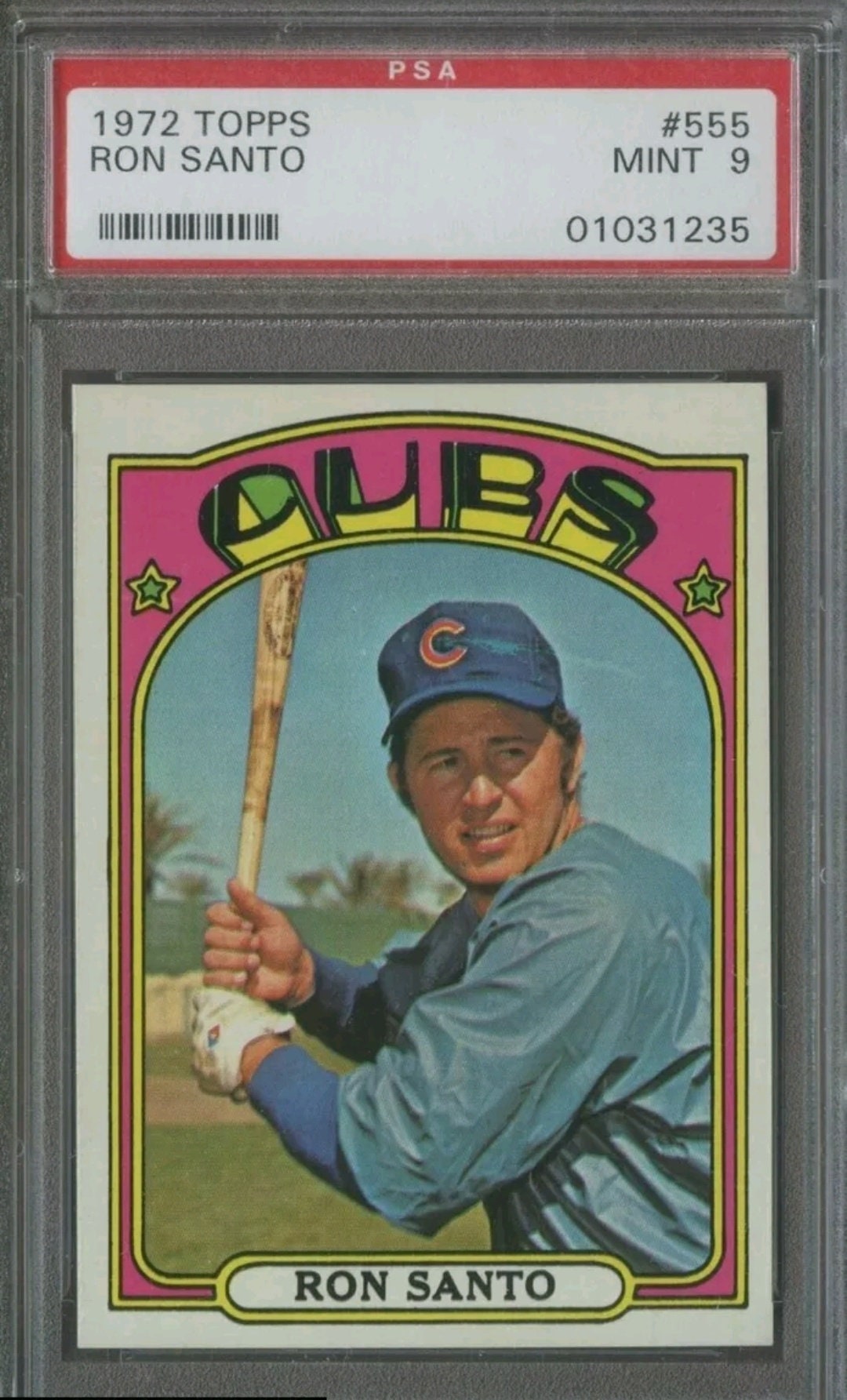 1972 Ron Santo Topps Baseball Card 555 Chicago Cubs PSA 9 - Etsy